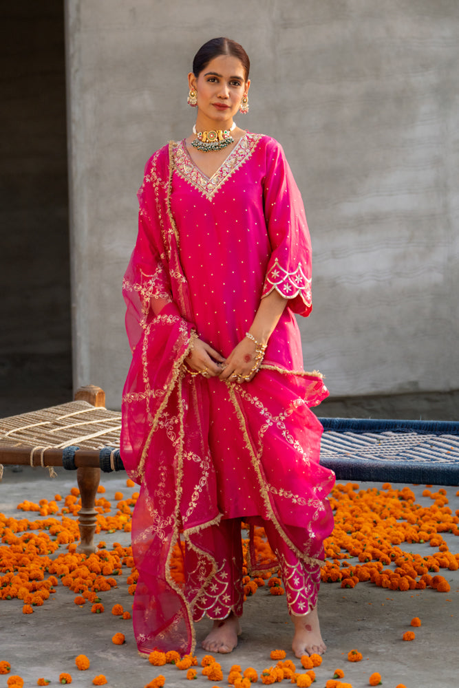 Rani Aari A-line Kurta Set – Meerahini